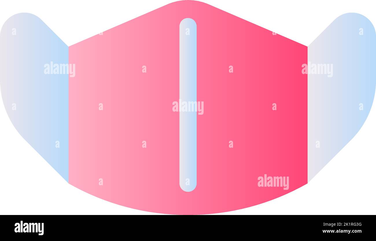 Medical face mask flat gradient two-color ui icon Stock Vector Image ...