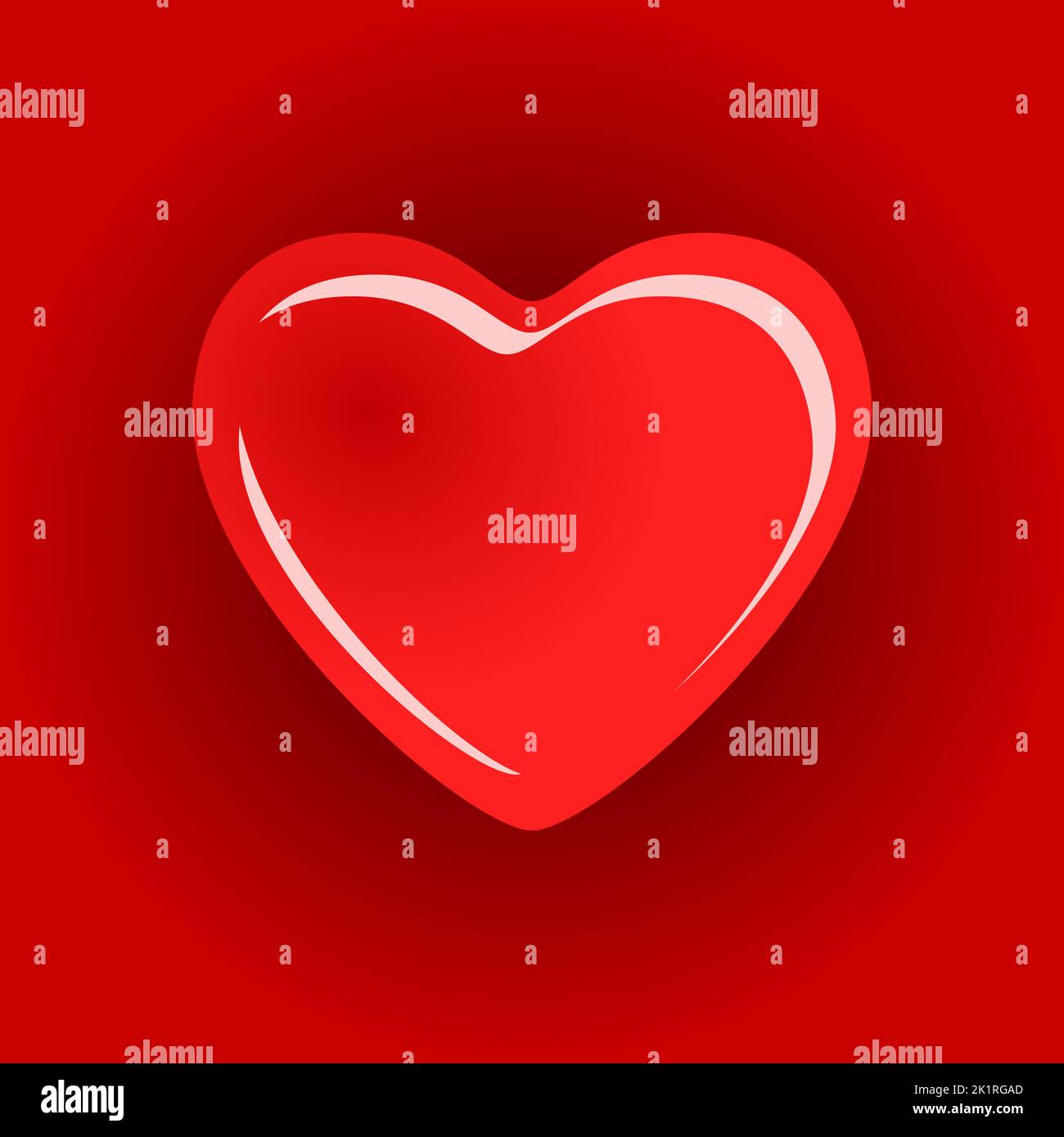 Heart on red background. Vector illustration Stock Vector Image & Art ...