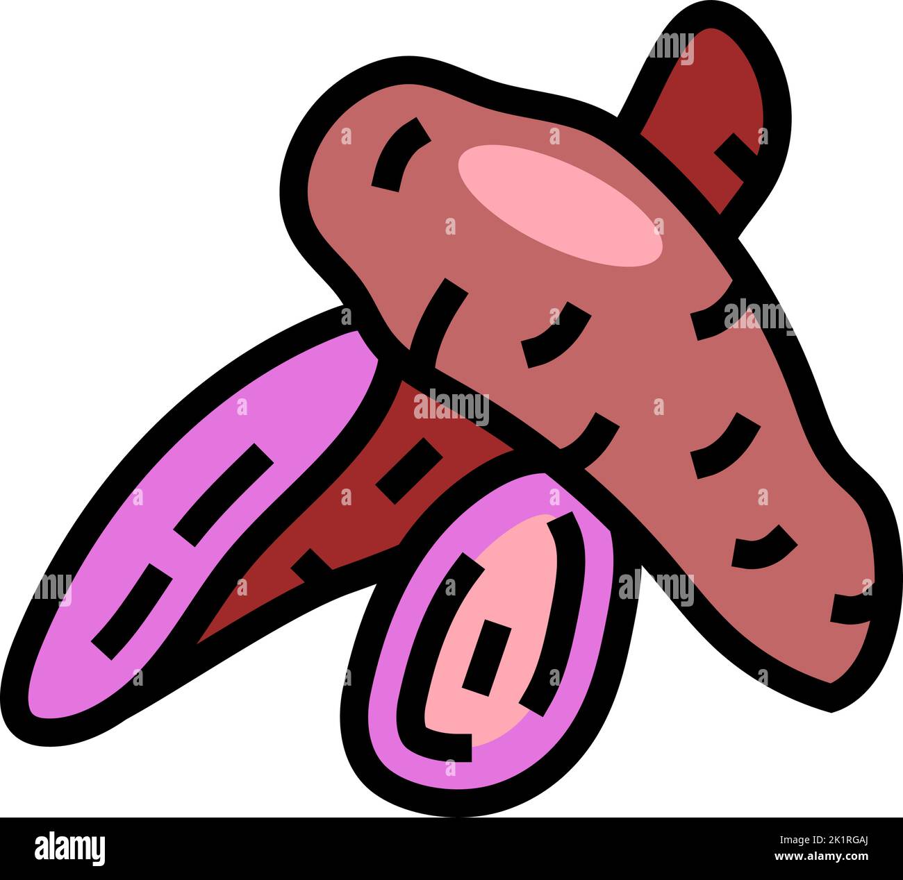 purple sweet potato color icon vector illustration Stock Vector Image ...