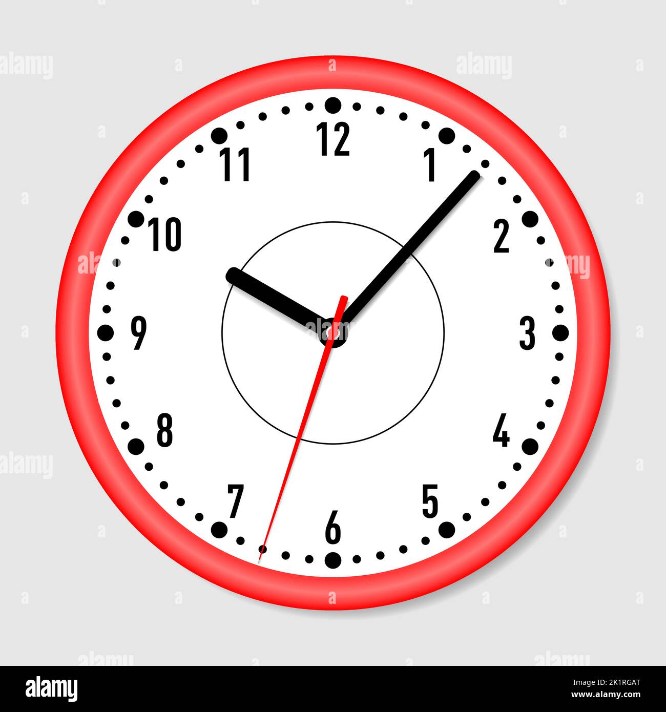 Circle clock face on white background. Vector illustration Stock Vector ...
