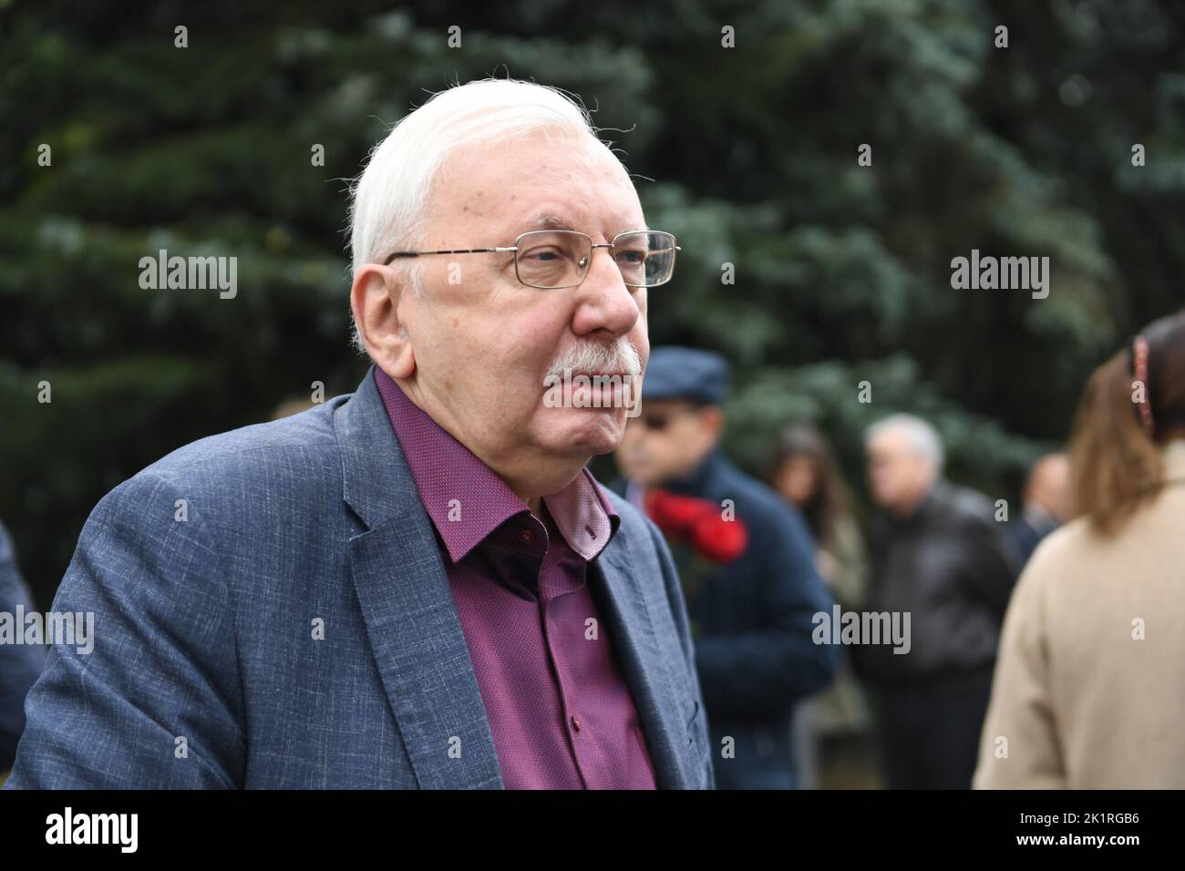 Moscow. The journalist Vitaly Tretyakov at a ceremony of farewell to ...