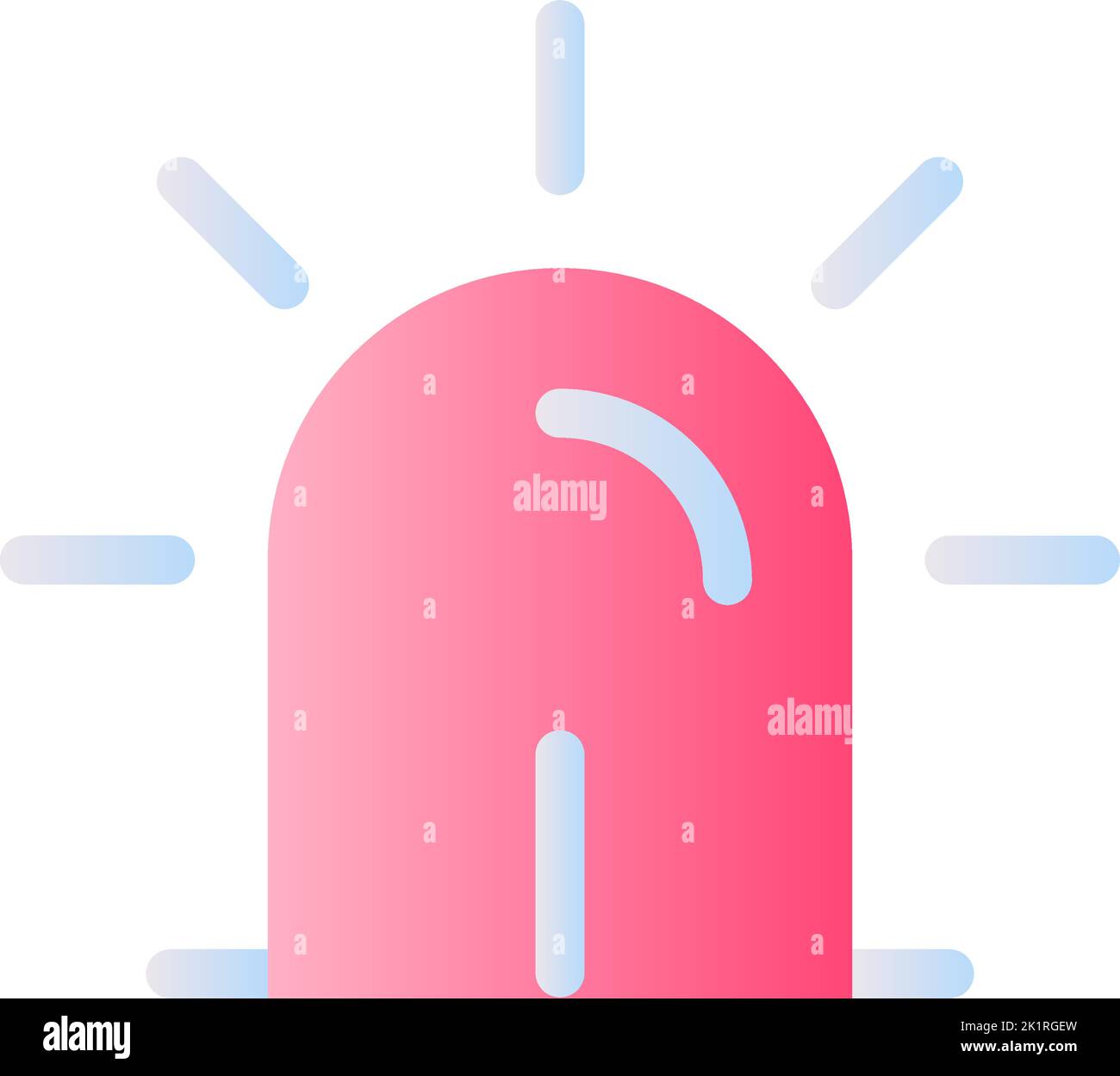 Siren flat gradient two-color ui icon Stock Vector Image & Art - Alamy