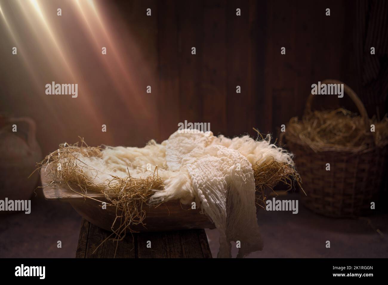 Baby jesus manger hi-res stock photography and images - Alamy