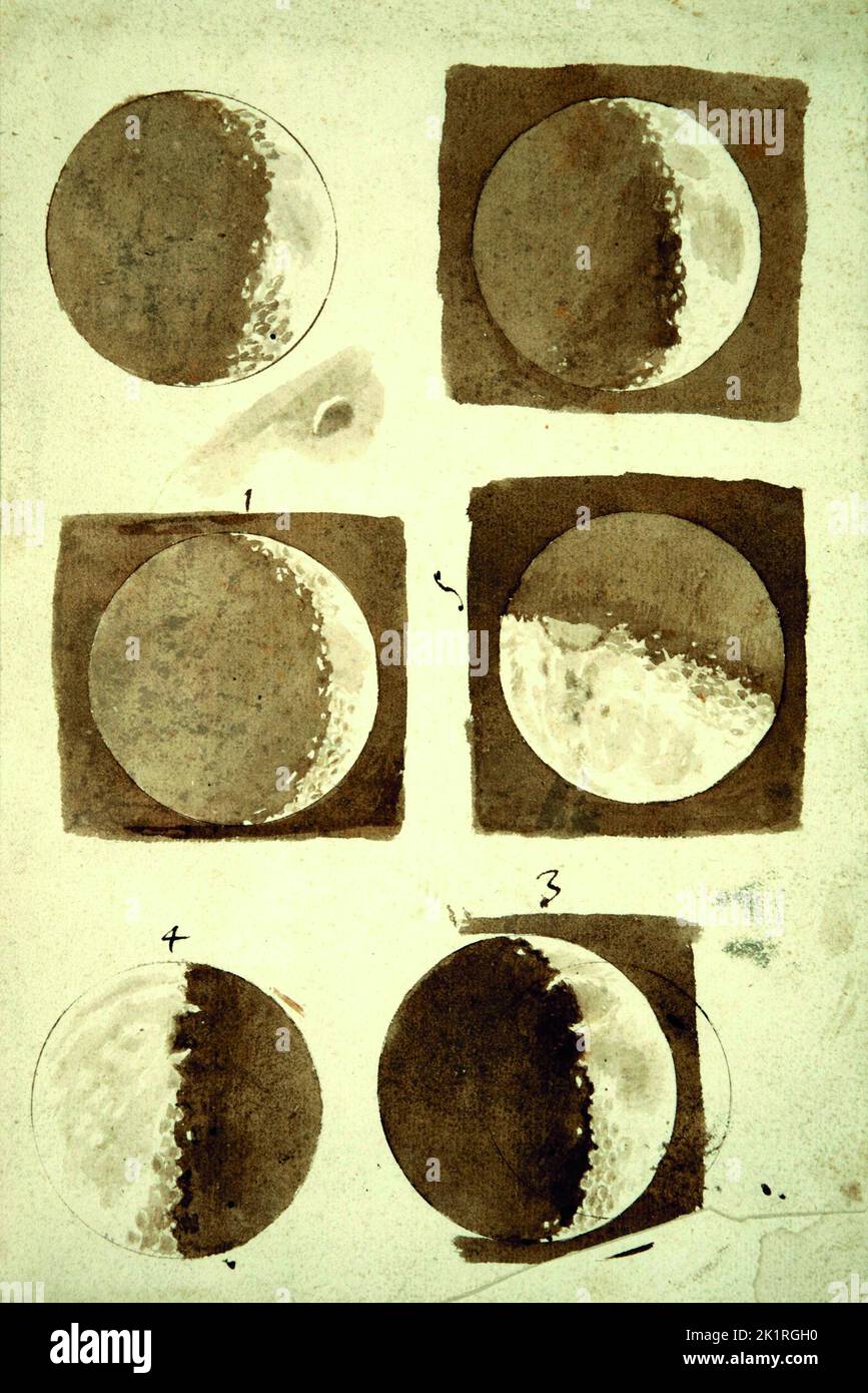 Galileo moon drawings hi-res stock photography and images - Alamy
