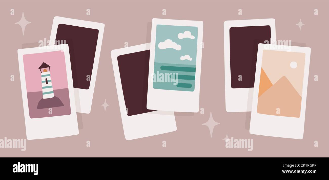 Instant photo set Stock Vector Image & Art - Alamy