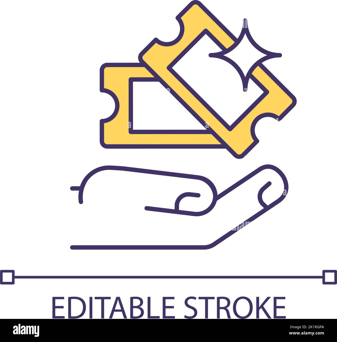 Free tickets for show RGB color icon Stock Vector Image & Art - Alamy