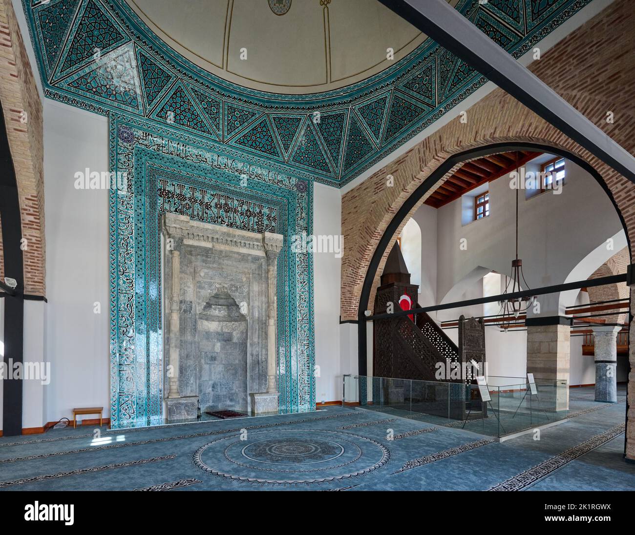 interior view of Alauddin Qayqubad Mosque, Konya, Turkey Stock Photo ...