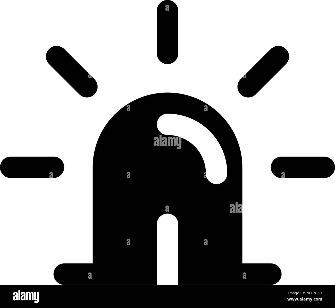 Siren black glyph ui icon Stock Vector Image & Art - Alamy