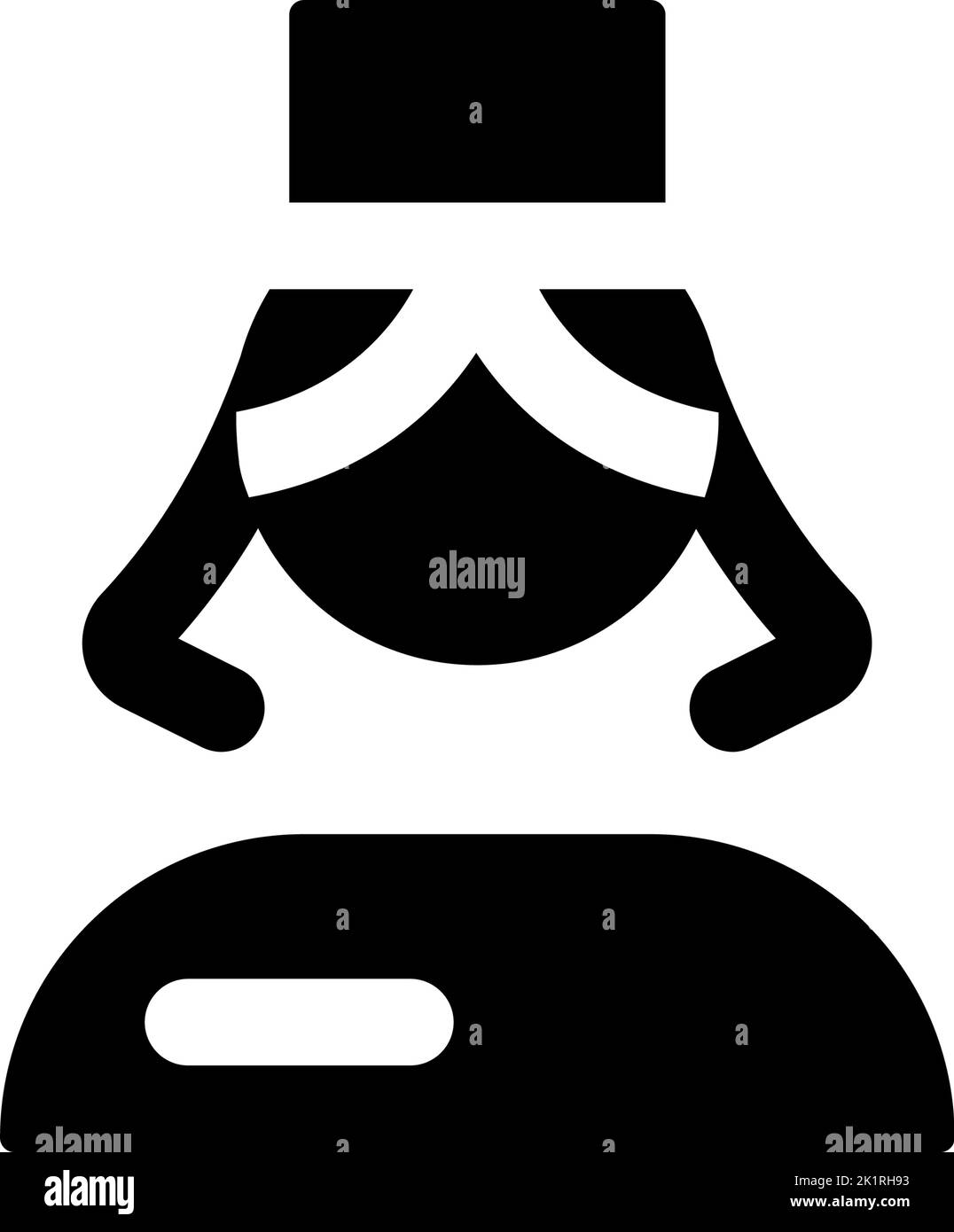 Nurse black glyph ui icon Stock Vector Image & Art - Alamy