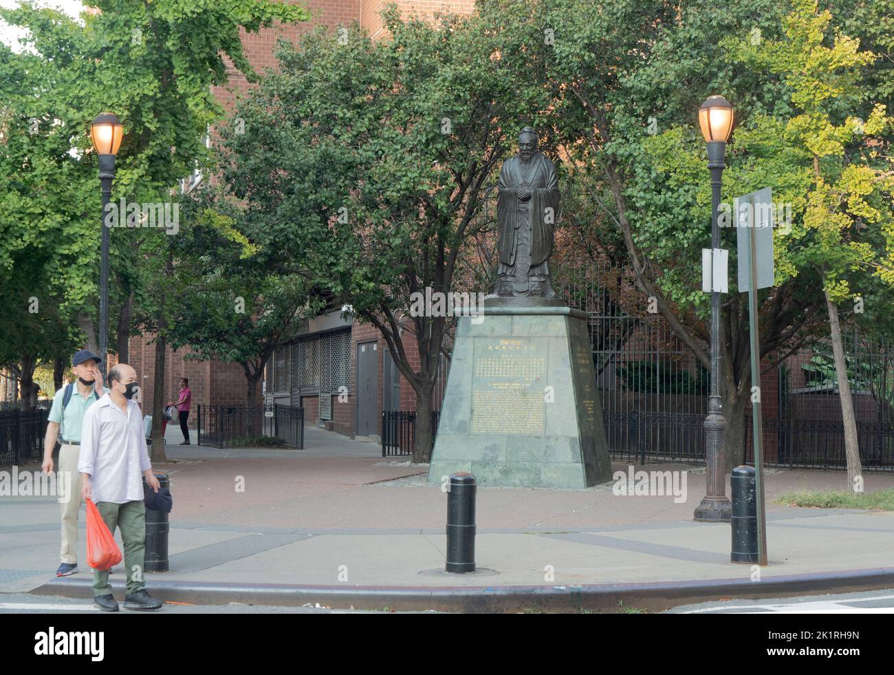 A 15-foot-tall statue of Confucius stands in front of the Confucius ...
