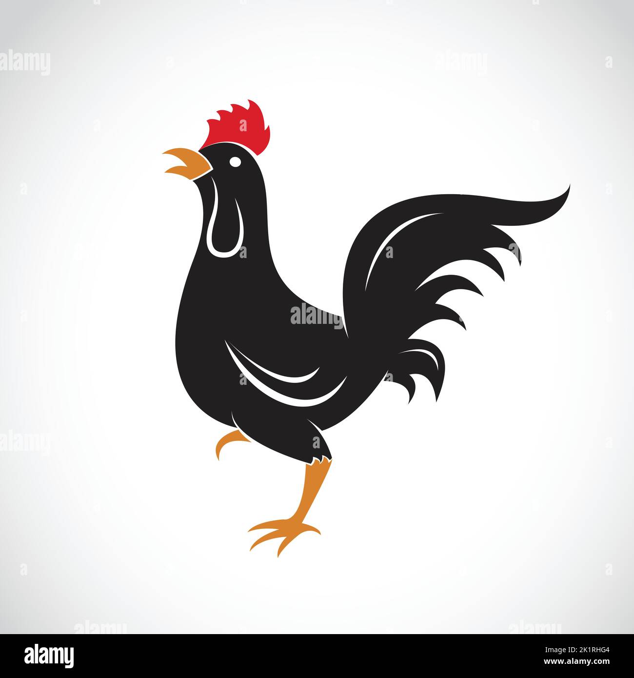 Vector of a chicken design on white background. Easy editable layered ...