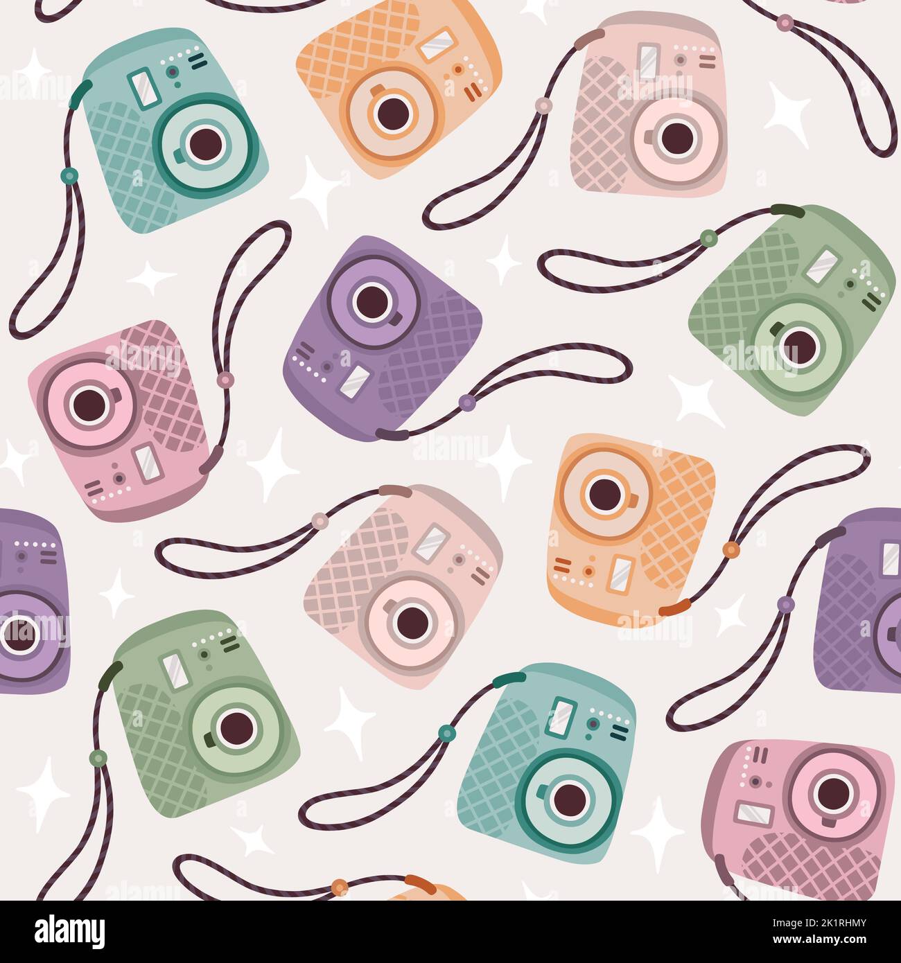 Instant cameras pattern Stock Vector Image & Art - Alamy