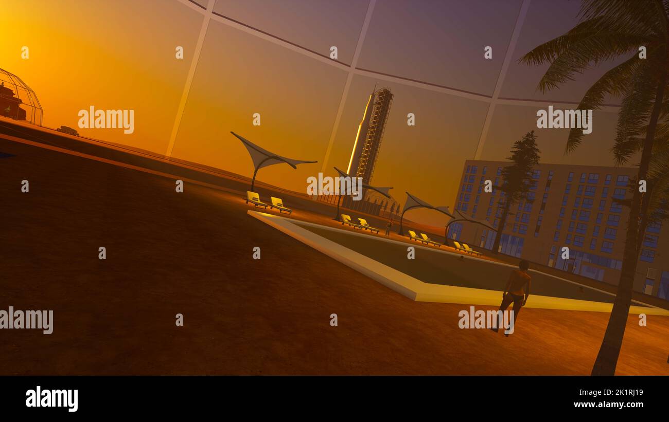 Humans on Mars. Extremely detailed and realistic high resolution 3D ...