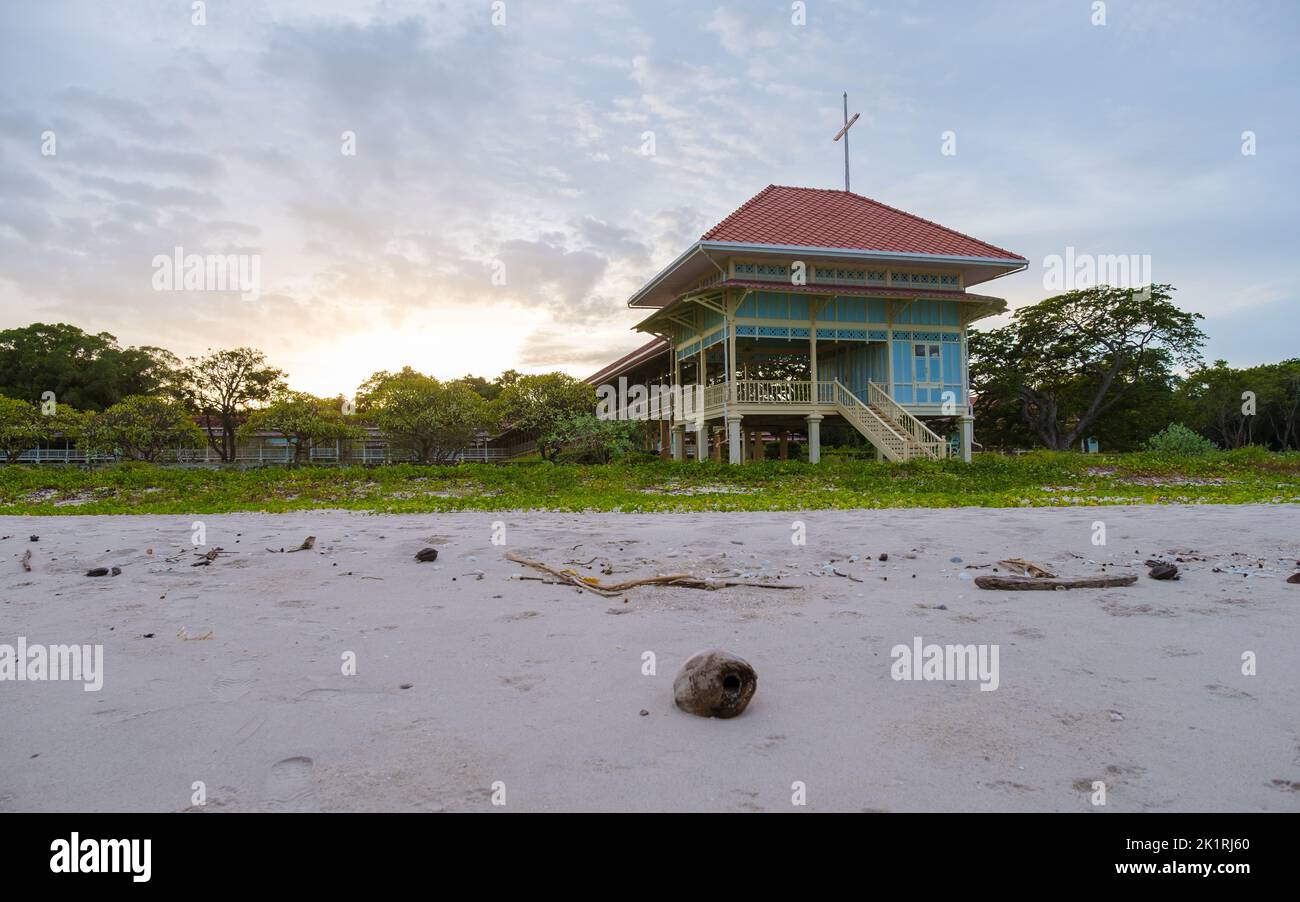 Rama 6 palace at Hua Hin King palace by the beach in HuaHin Thailand ...