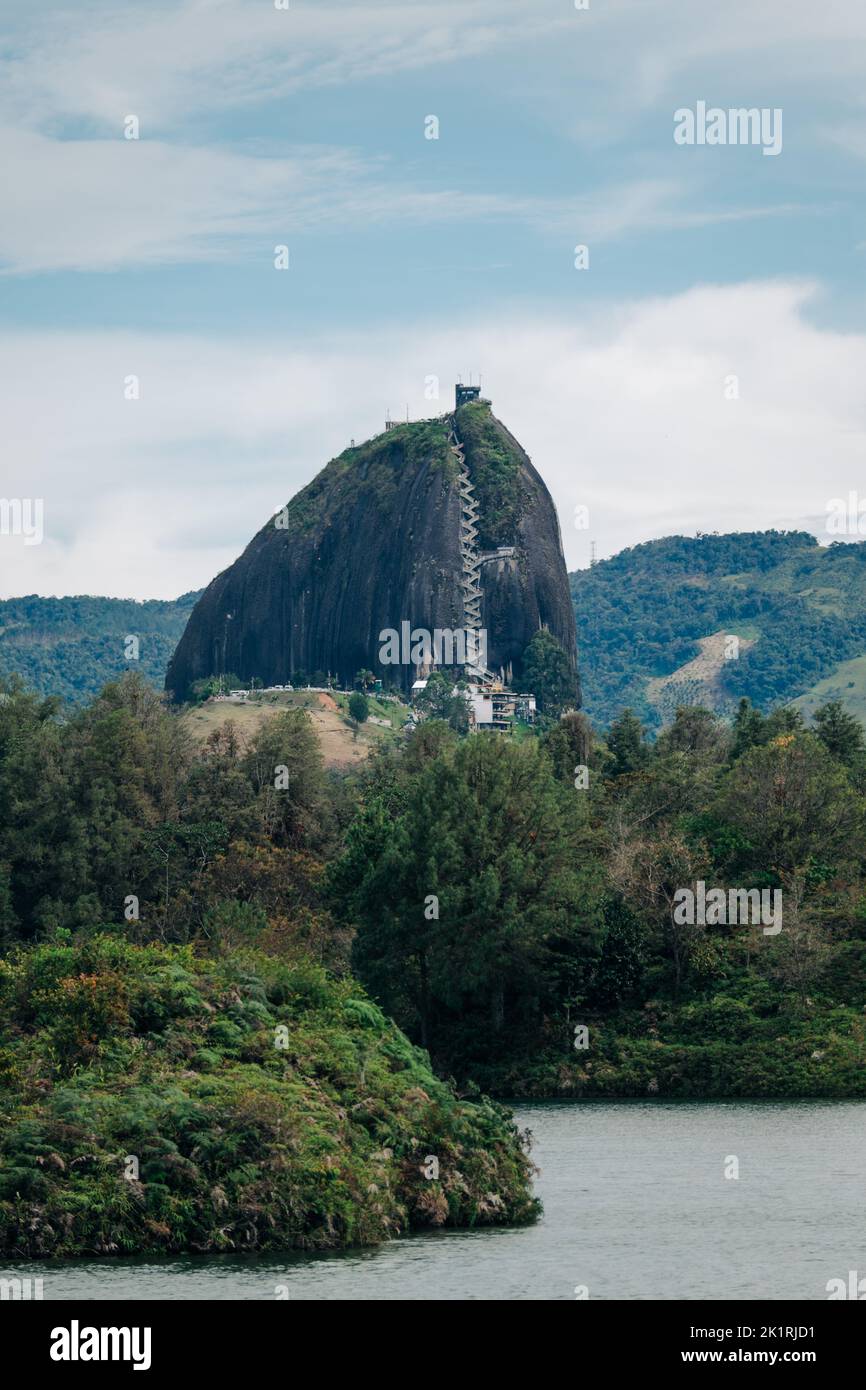 Guatape Andean resort town northwest Colombia Piedra del Penol giant ...