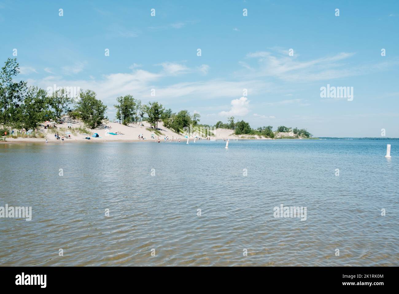 A beautiful shot of the Sandbanks Provincial Park Beach in Ontario ...
