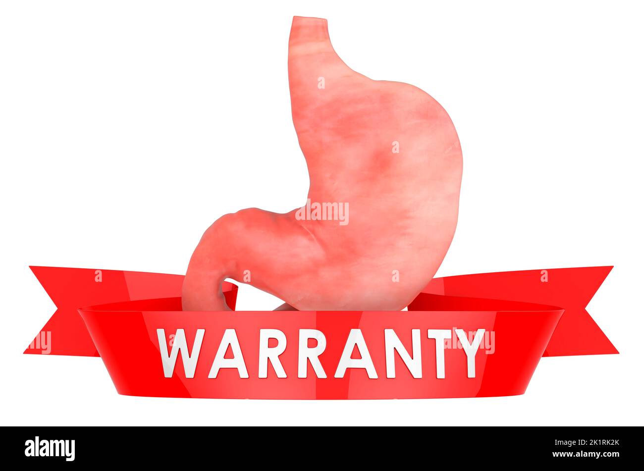 Human stomach warranty protect concept. 3D rendering isolated on white ...