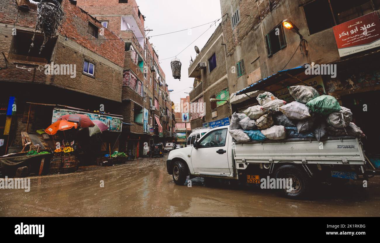 Cairo, Egypt - November 16, 2020: Pictures of the Zabbaleen district ...