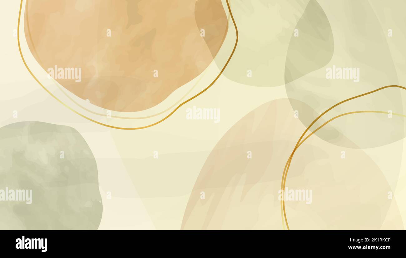 Minimal Hand Painted Pastel Watercolor Abstract Art Background Template ...