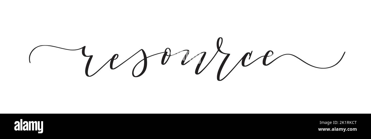 Resource cute hand-written word design for posters and stories Stock ...