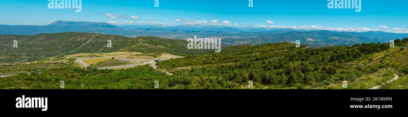 a panoramic view over the Aragonese Pyrenees as seen from the Mirador ...