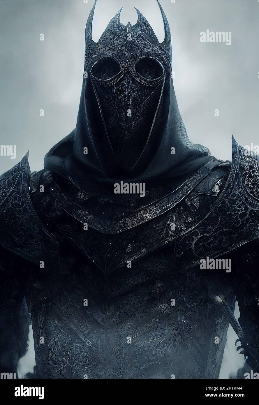 A digital black medieval armor design Stock Photo - Alamy