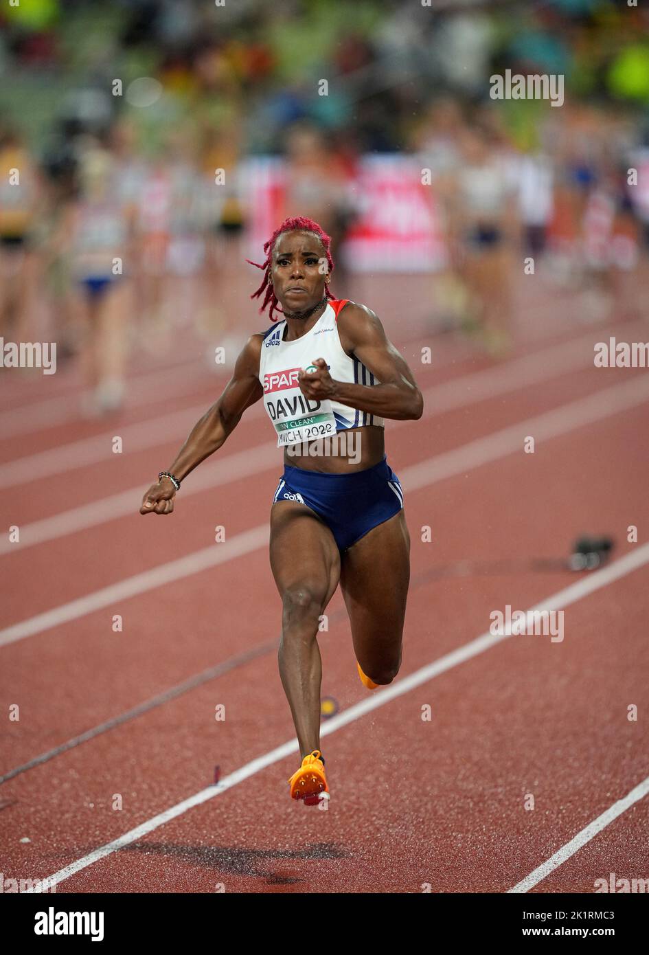 Yanis David participating in the long jump of the European Athletics ...