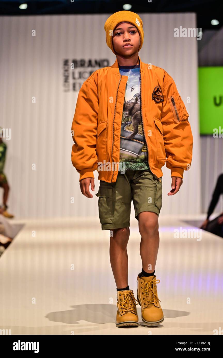 London, UK. 20th Sep, 2022. Kids Apparel catwalk show at Brand ...