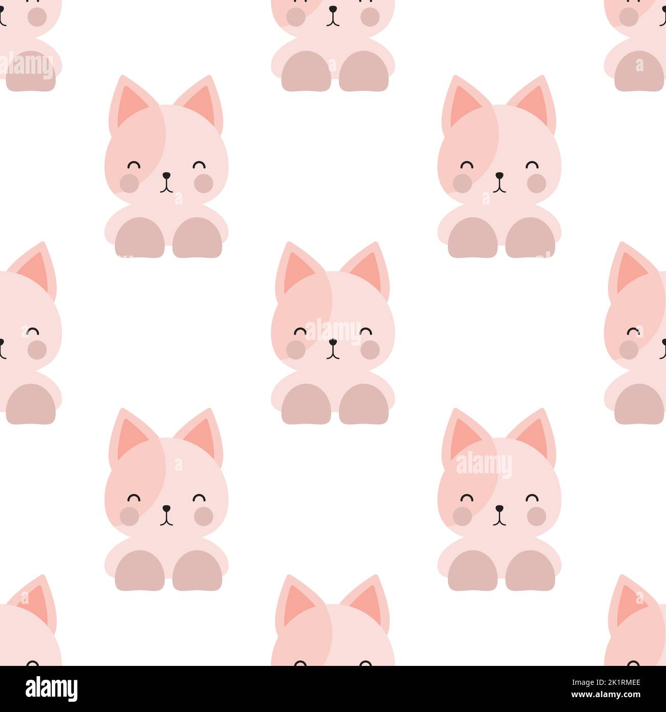 Simle or solid cat doll seamless texture Stock Vector Image & Art - Alamy