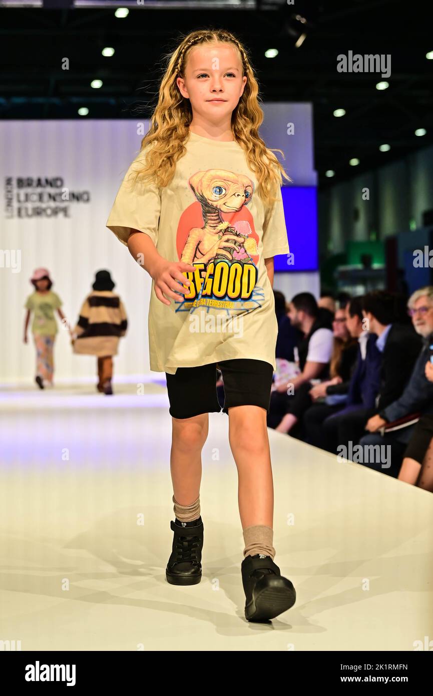 London, UK. 20th Sep, 2022. Kids Apparel catwalk show at Brand ...