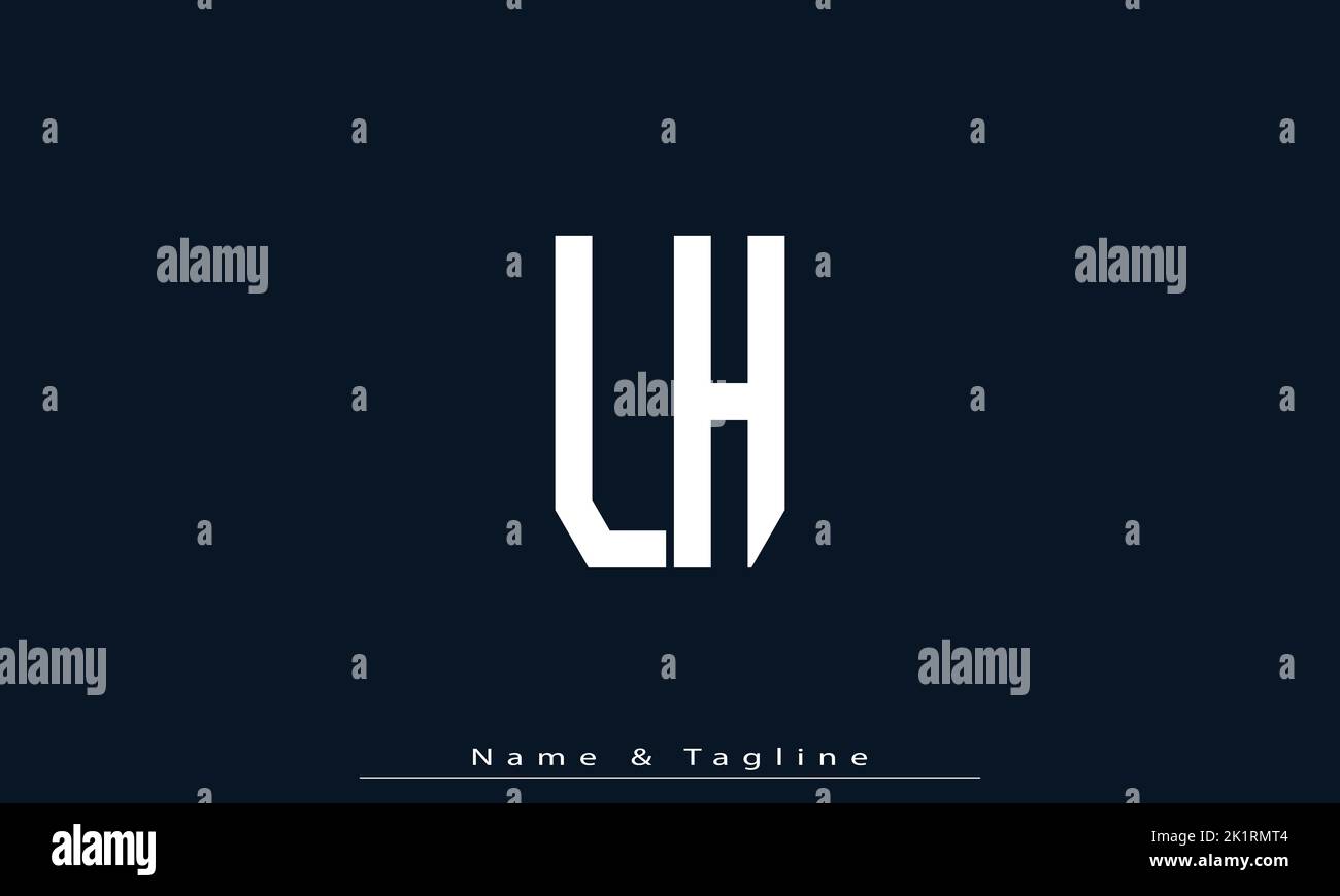 Lh minimal logo design hi-res stock photography and images - Alamy