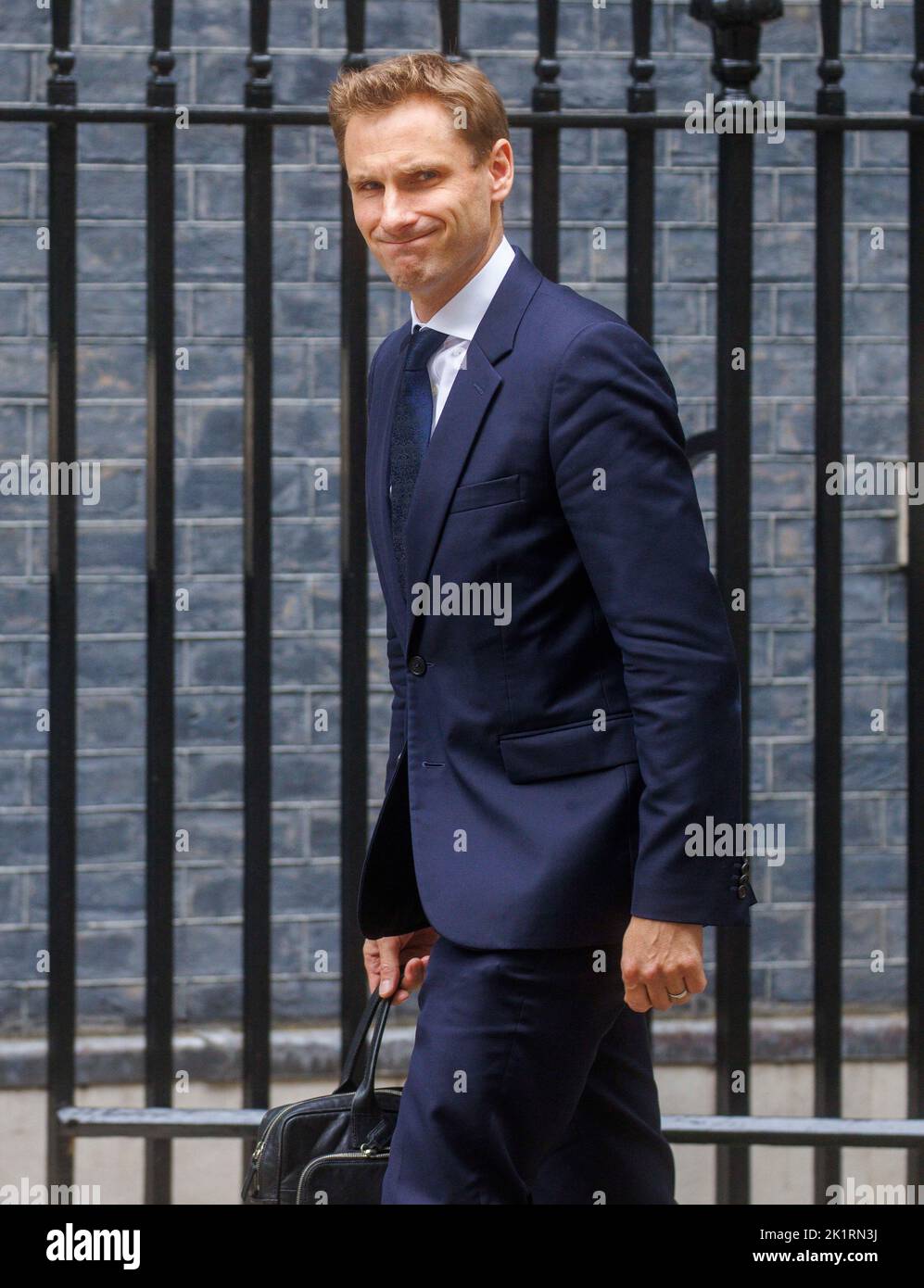 Chris Philp, Chief Secretary to the Treasury, in Downing Street for a ...