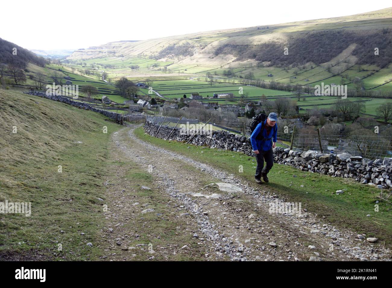 Lone Man Walking up the Track from Starbottom to the Bridleway to ...