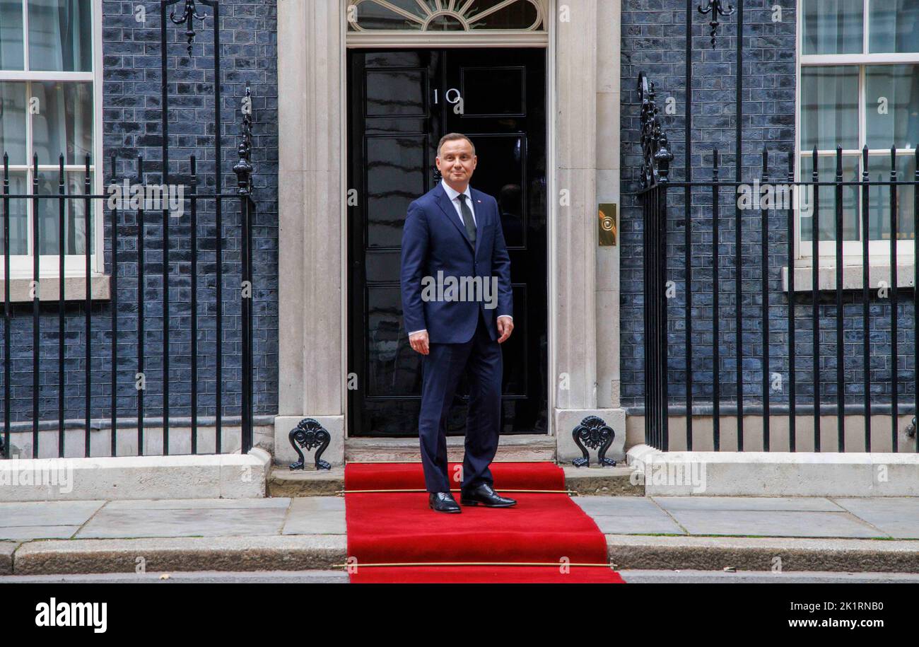 President of Poland, Andrzej Sebastian Duda,at Number 10 Downing street ...