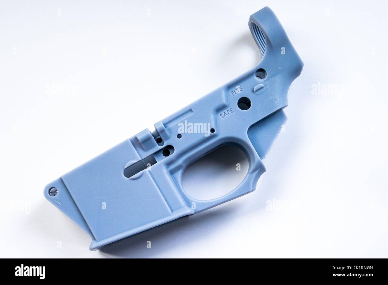 A closeup of AR15 lowers (Ghost Guns) on a white background Stock Photo ...