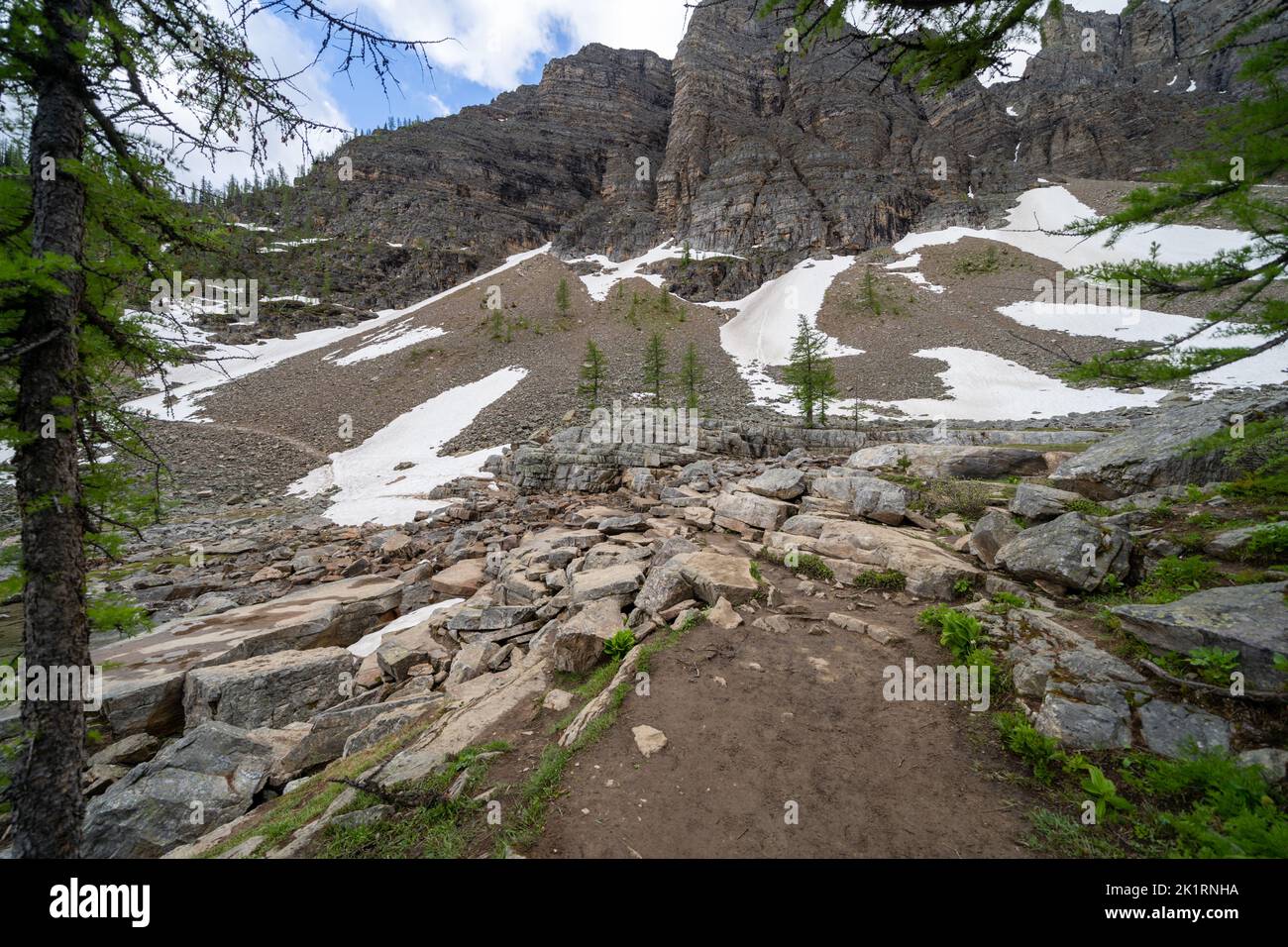 Along the trail to the Big Beehive in Banff National Park in the Lake ...