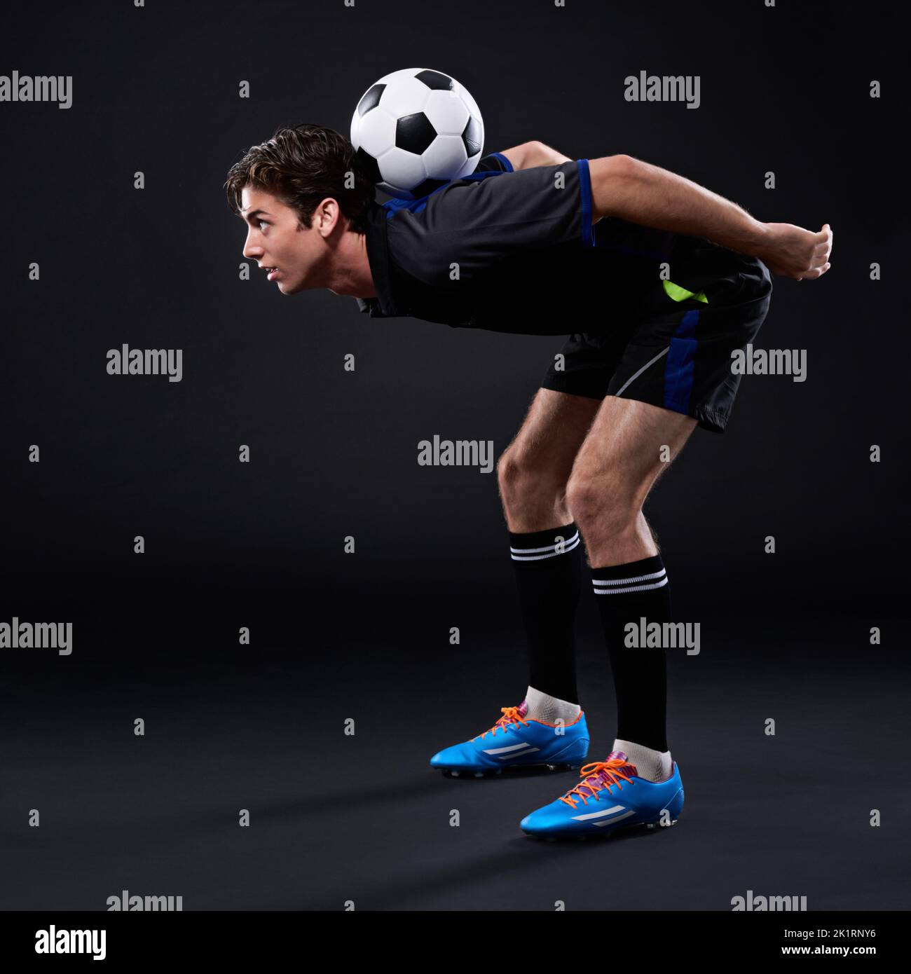Life begins at the end of your comfort zone. a handsome soccer player ...