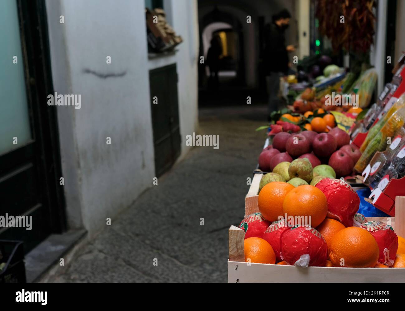 Green grocer in Capri, Italy, with colorful fruit on display Stock ...