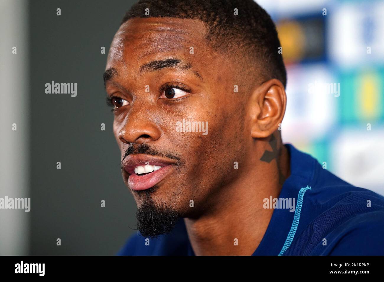 England's Ivan Toney during a press conference at St. George's Park ...