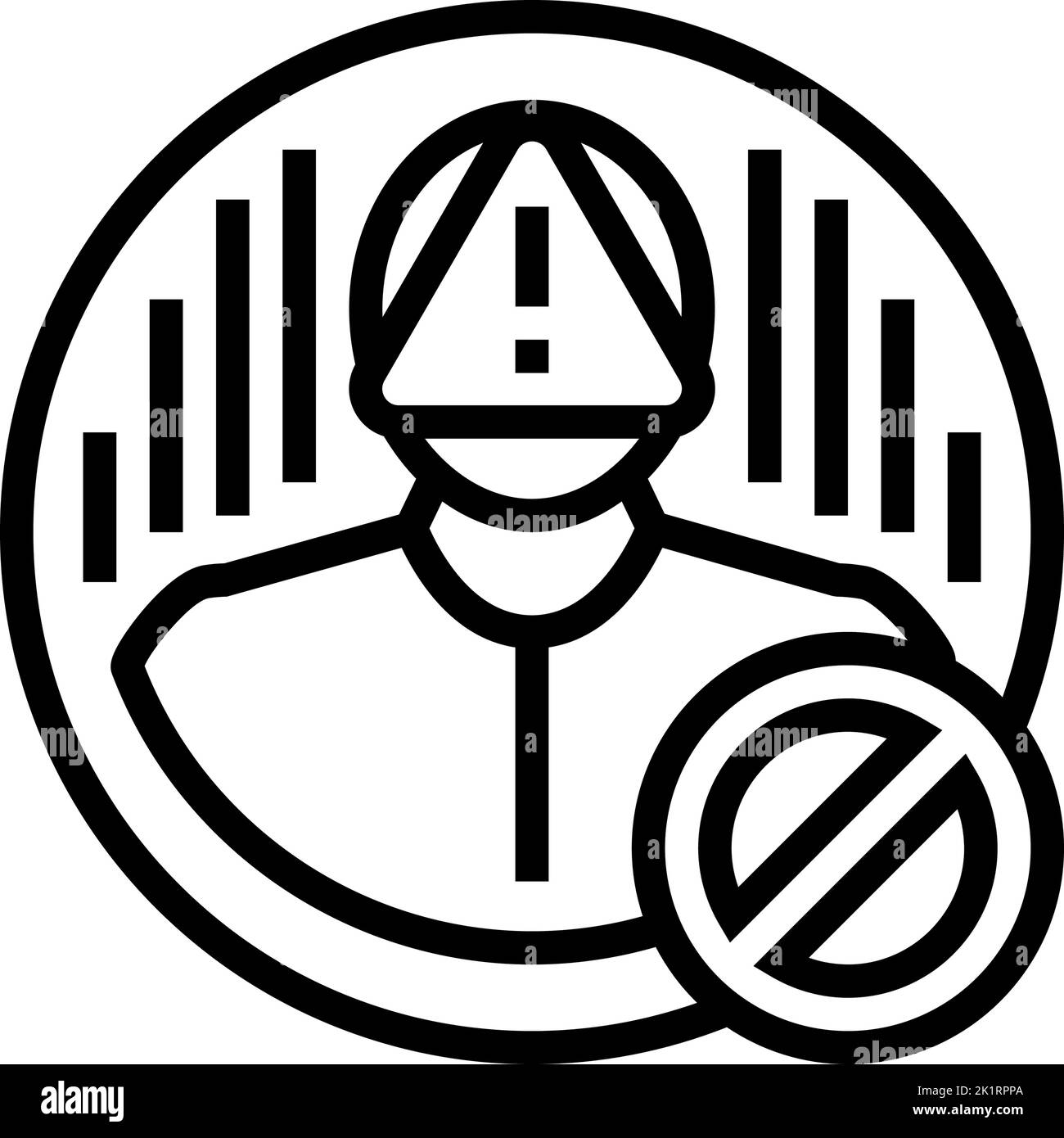 account blocked line icon vector illustration Stock Vector Image & Art ...