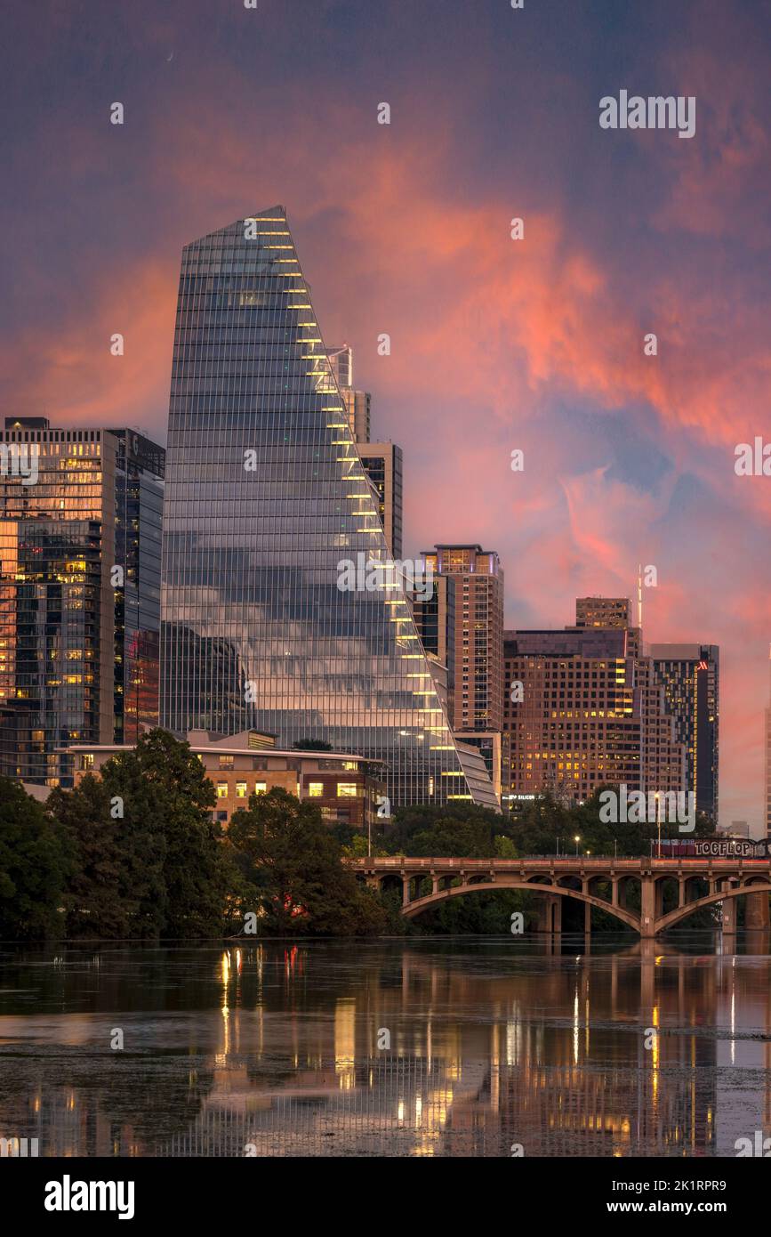 The Google Building in downtown Austin tx at twilight Stock Photo - Alamy