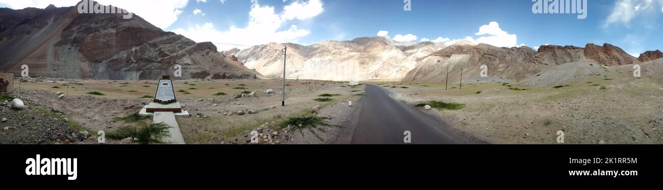 The beautiful landscape view of the rural road around with mountain and ...