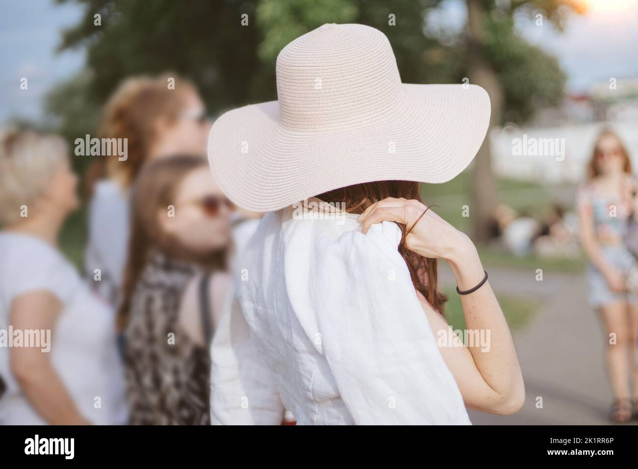 image of a group of tourists on a city tour Stock Photo - Alamy