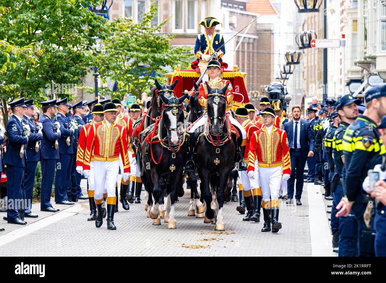 The Hague, The Netherlands - 20 Sep 2022, Glass carriage procession ...