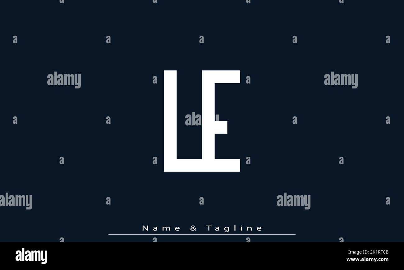 Alphabet letters Initials Monogram logo LE , EL Stock Vector Image ...