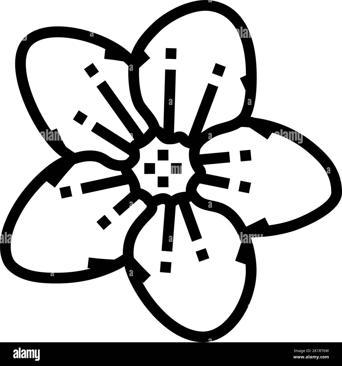 sakura cherry flower spring line icon vector illustration Stock Vector ...