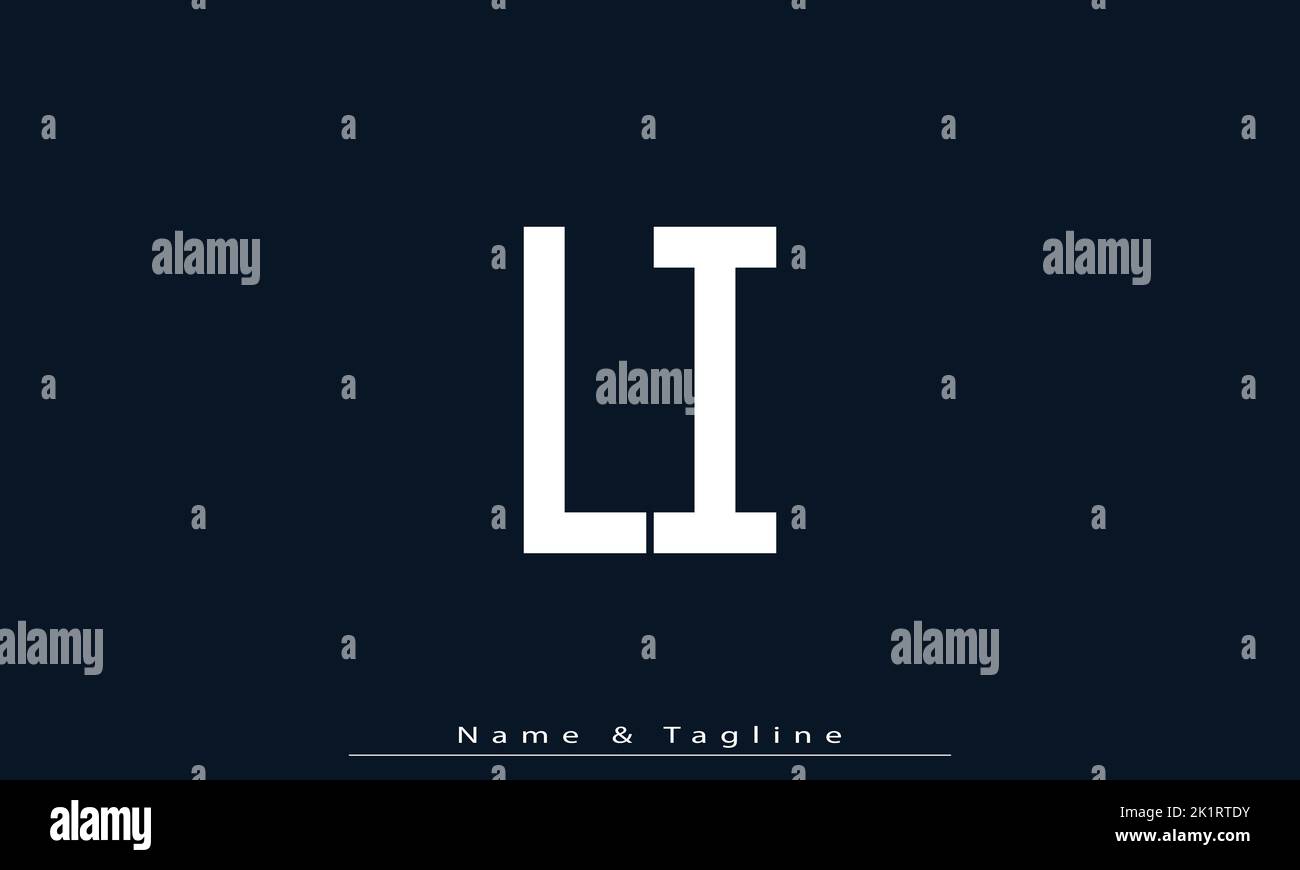 Alphabet letters Initials Monogram logo LI , IL Stock Vector Image ...