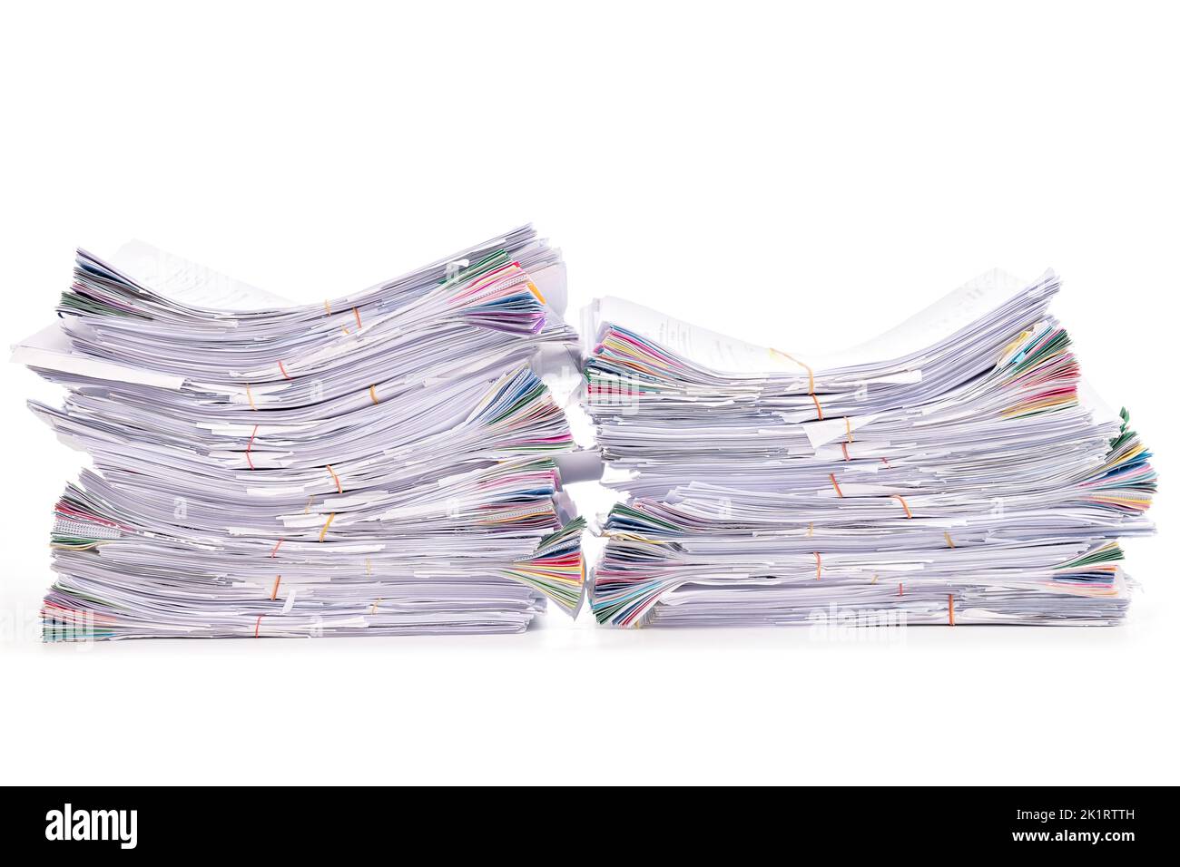 Stack of Documents isolated on white background Stock Photo - Alamy