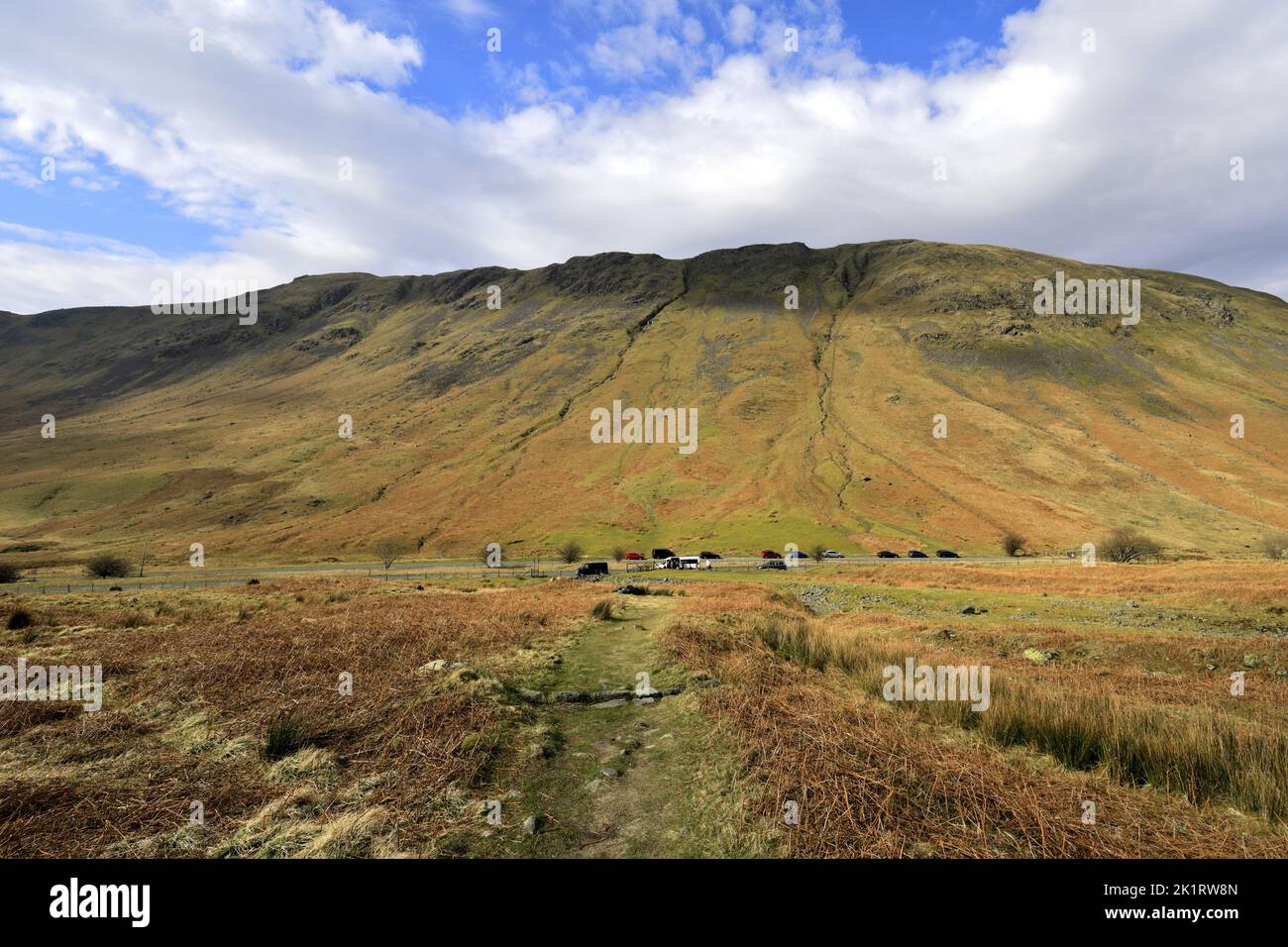 View of Gibson Knott fell, Lake District National Park, Cumbria ...
