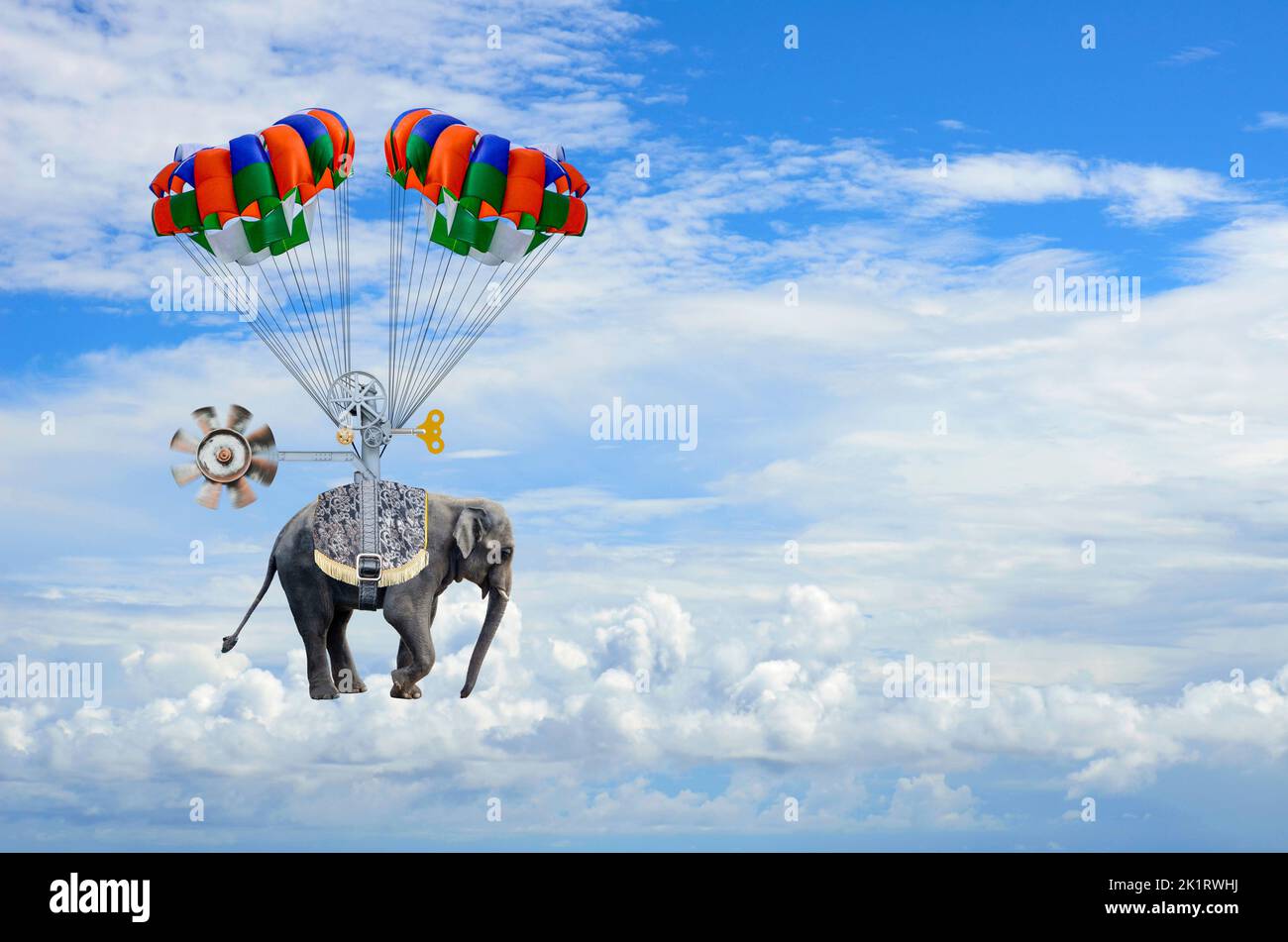 Fantasy Flight of the Elephant Stock Photo - Alamy
